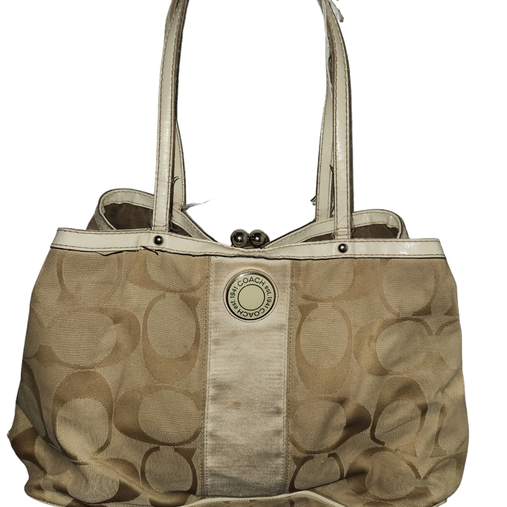 Coach Signature Carry On Satchel Handbag F19190 - Gem